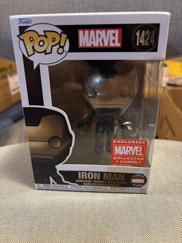 FUNKO POP! IRON MAN #1424 Amazon Marvel Collector Corps BRONZE 85 YEARS ...