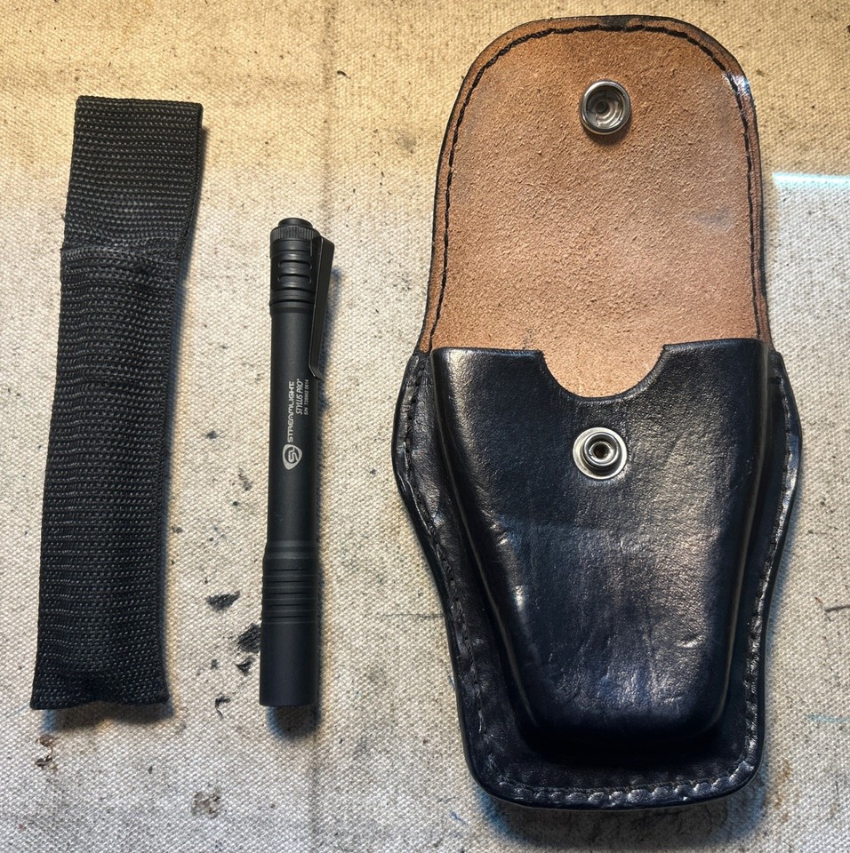Police Handcuff Case And Streamlight Stylus Pro Flashlight. | eBay
