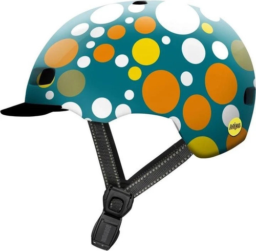 Nutcase Helmet Polka Face Street Bicycle Med Adult/Youth 22.05" to 23. ...