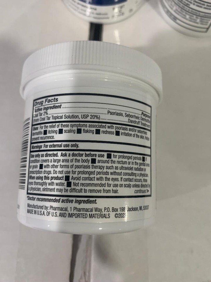 Mg217 Psoriasis Coal tar Formula Ointment 4 oz (Pack Of 12 Jars ...