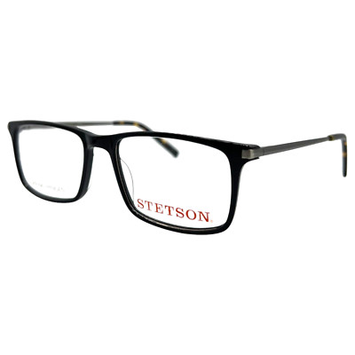 STETSON 354 021 53/17/145 - BLACK - NEW Authentic MEN EYEGLASSES Frame ...