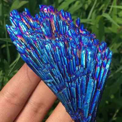 Local warehouse1PC Quartz Crystal Plating Rainbow Titanium Peacock B ...
