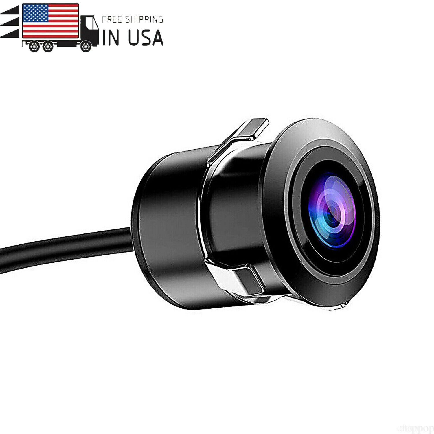 Mini Flush Mount 170° Car Rear View Reverse Backup Camera Nightvision ...