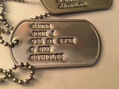 RAMBO dog tags Vietnam War Era US Military Dog Tags Original G.I ...
