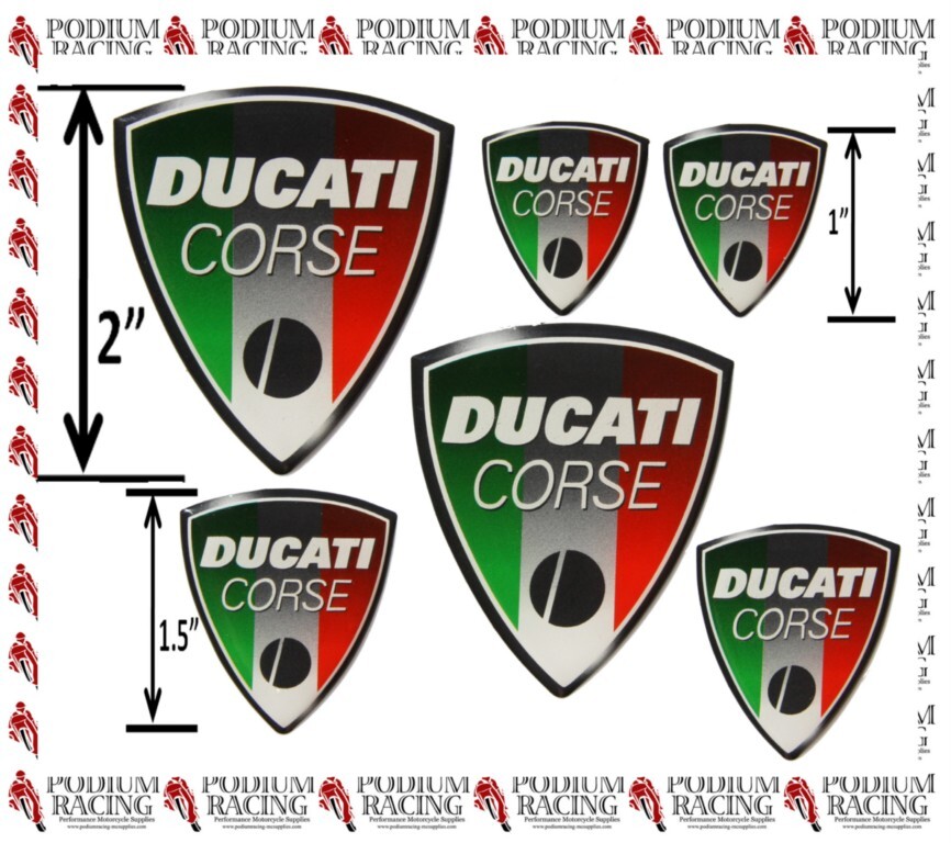 DUCATI DECALS ITALIAN FLAG DESIGN 3D GEL DOME | eBay