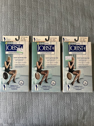 3 JOBST SupportWear Ultra Sheer Therapeutic Support Pantyhose 8-15mmHg ...