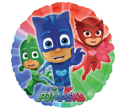 PJ Masks Disney Round 17" Foil Balloons Red Blue Green Superheroes ...