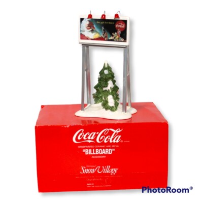 Dept. 56 Snow Village 1994 Coca Cola Billboard #5481-0 Retired Vintage ...