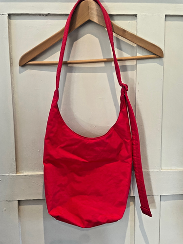 Baggu Small Nylon Sling Bag Handbag Candy Apple Red Adjustable Strap ...