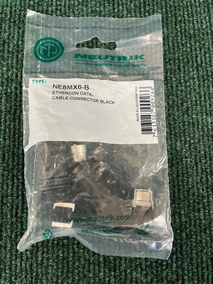 Neutrik Ethercon Cat6 Cable Connector (Black) [NE8MX6-B] | eBay