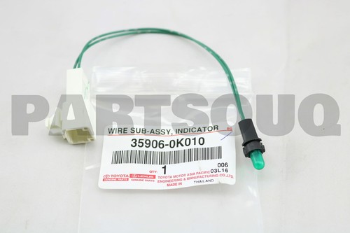 359060K010 Genuine Toyota WIRE SUB-ASSY, INDICATOR LAMP 35906-0K010 | eBay