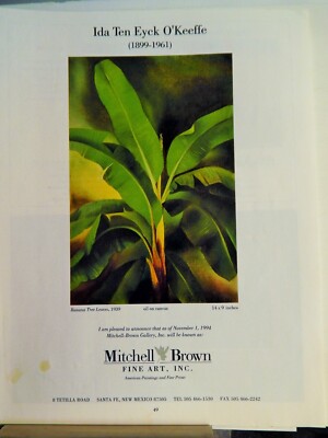 IDA TEN EYCK O'KEEFFE / WILLIAM KEITH ART PIECES VTG ORIG 1994 ...