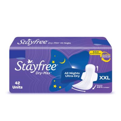 Stayfree Dry Max All Night XXL Dry Cover Sanitary Pads For Women With ...