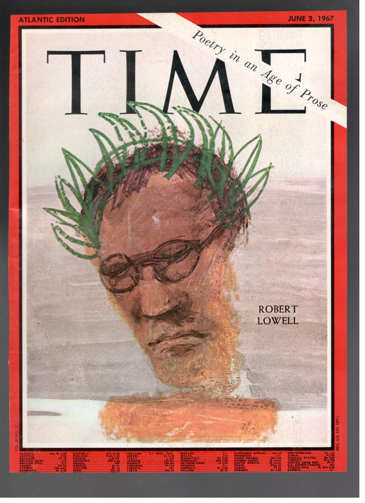 Robert Lowell Poetry 1967 Time Cover 1 Page Original to Frame | eBay