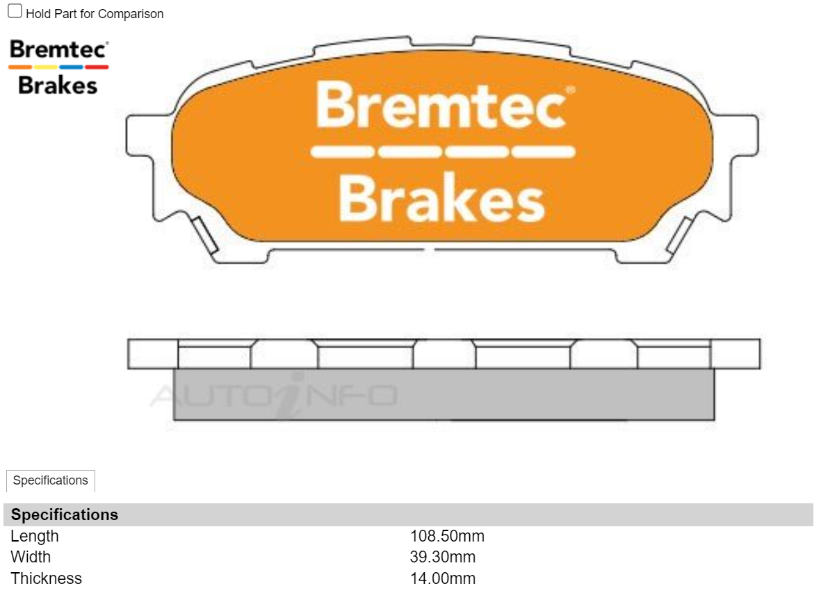 8Pcs Bremtec GCT Brake Pads Set for Subaru Impreza GD GD9 GDB GDE GDA ...