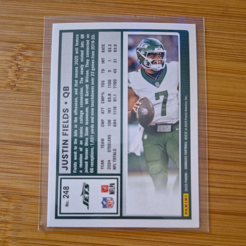 2025 Donruss Football - Justin Fields - New York Jets - Base - #248 | eBay