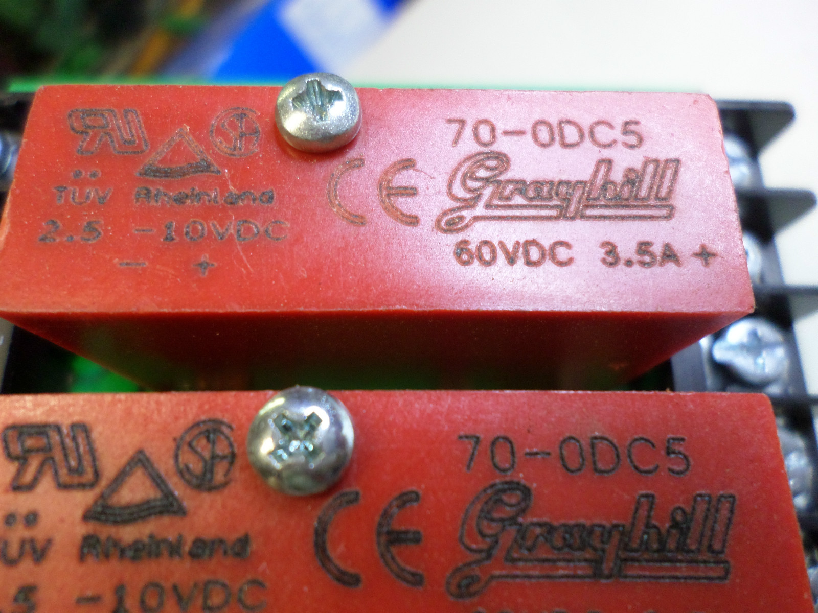 GRAYHILL SOLID STATE RELAY PANEL - 70AD3346 plus relays.- 70-ODC5 and ...