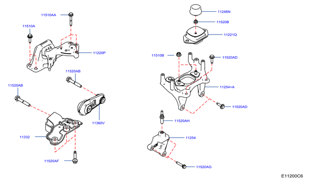 Genuine Nissan Rod Assembly - Torque 11360-6LA0A for sale online | eBay