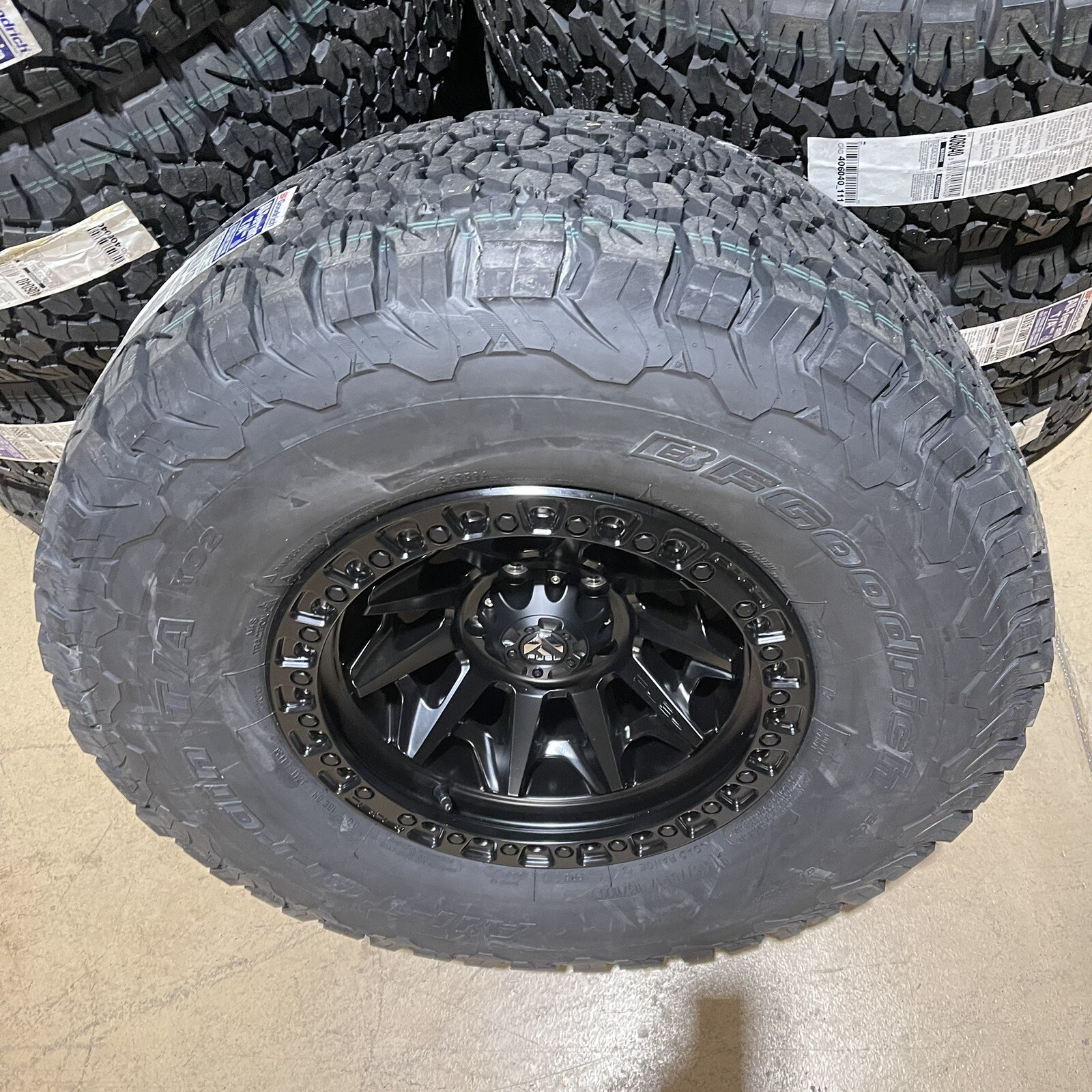 4) 17x9 Fuel D694 Covert Wheels 35" BFG KO2 AT Tires 5x5 Jeep Wrangler ...