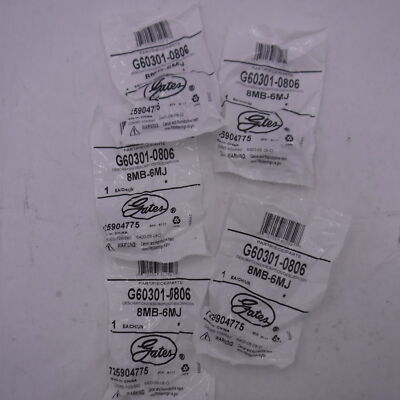 5 Pack Gates Hydraulic Hose Adapter 8MB-6MJ | eBay