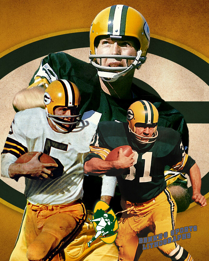 Green Bay Packers Lithograph print of Green Bay Legends | eBay