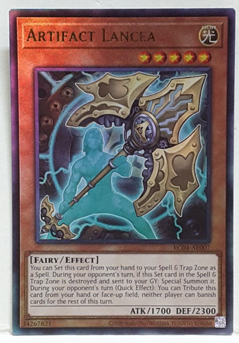 Yugioh Artefact Lancea RC04-AE007 Ultime Rareté | eBay