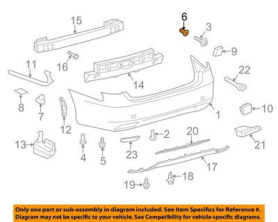 TOYOTA OEM Rear Bumper-Bumper Cover Grommet 9018906148 | eBay
