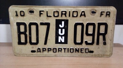 1990 Florida APPORTIONED License Plate Tag Original | eBay