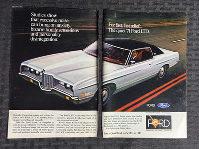 1970 FORD MOTOR CO. 5x7.5" Print Ad FN 6.0 For Fast Relief '71b Ford ...