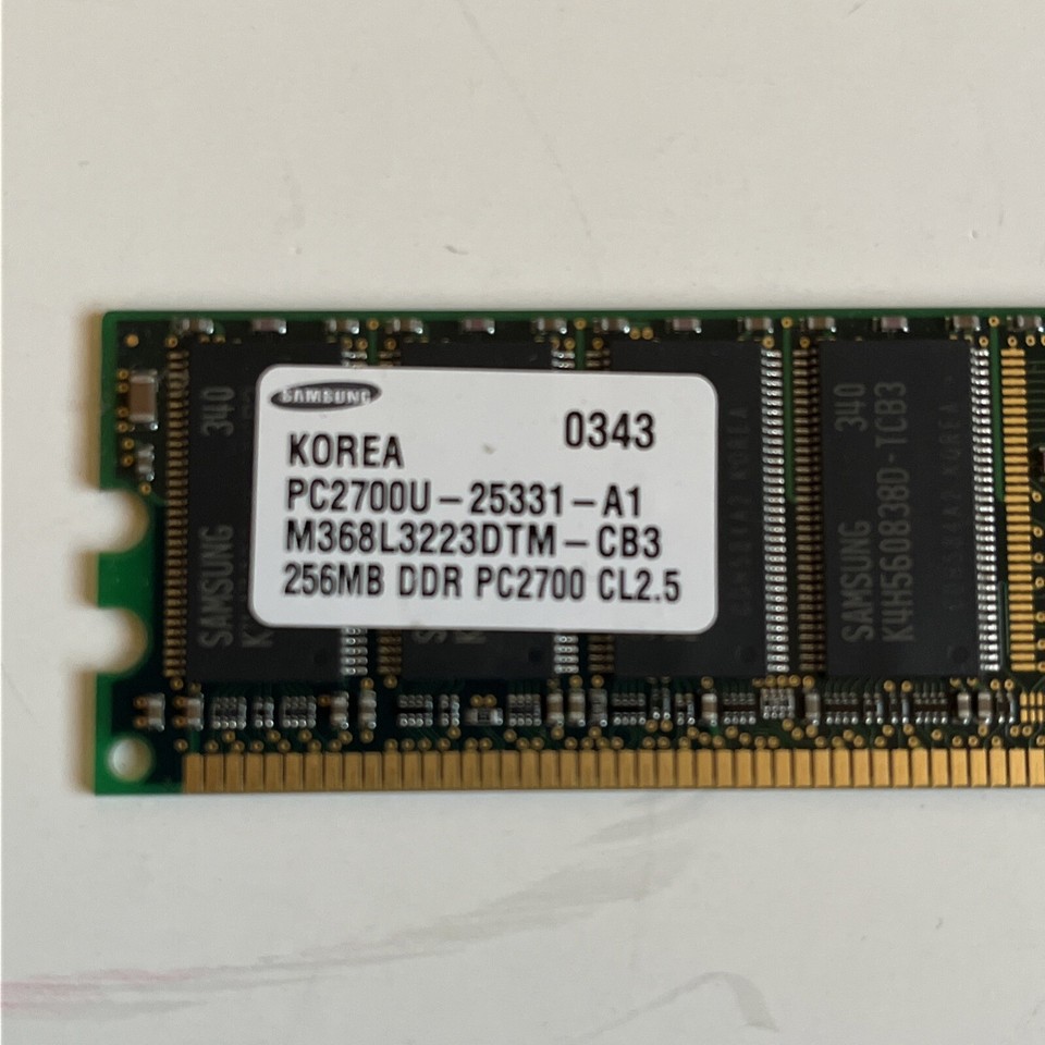 Samsung PC2700U-25331-A1 M368L3223DTM-CB3 256MB DDR PC2700 CL2.5 | eBay