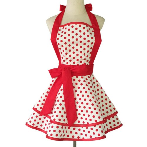 Women Girl Kitchen Cooking Bowknot Restaurant Aprons Princess Dress ...