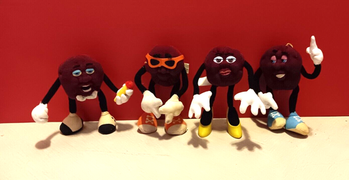 Vintage Applause California Raisins Lot4 Bendable Plush Toys | eBay