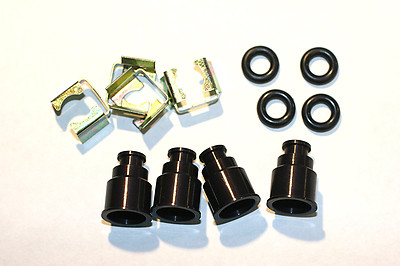 4 12.5mm Fuel Injector Extenders 6061 Anodized Domestic Fit NEW Viton O ...