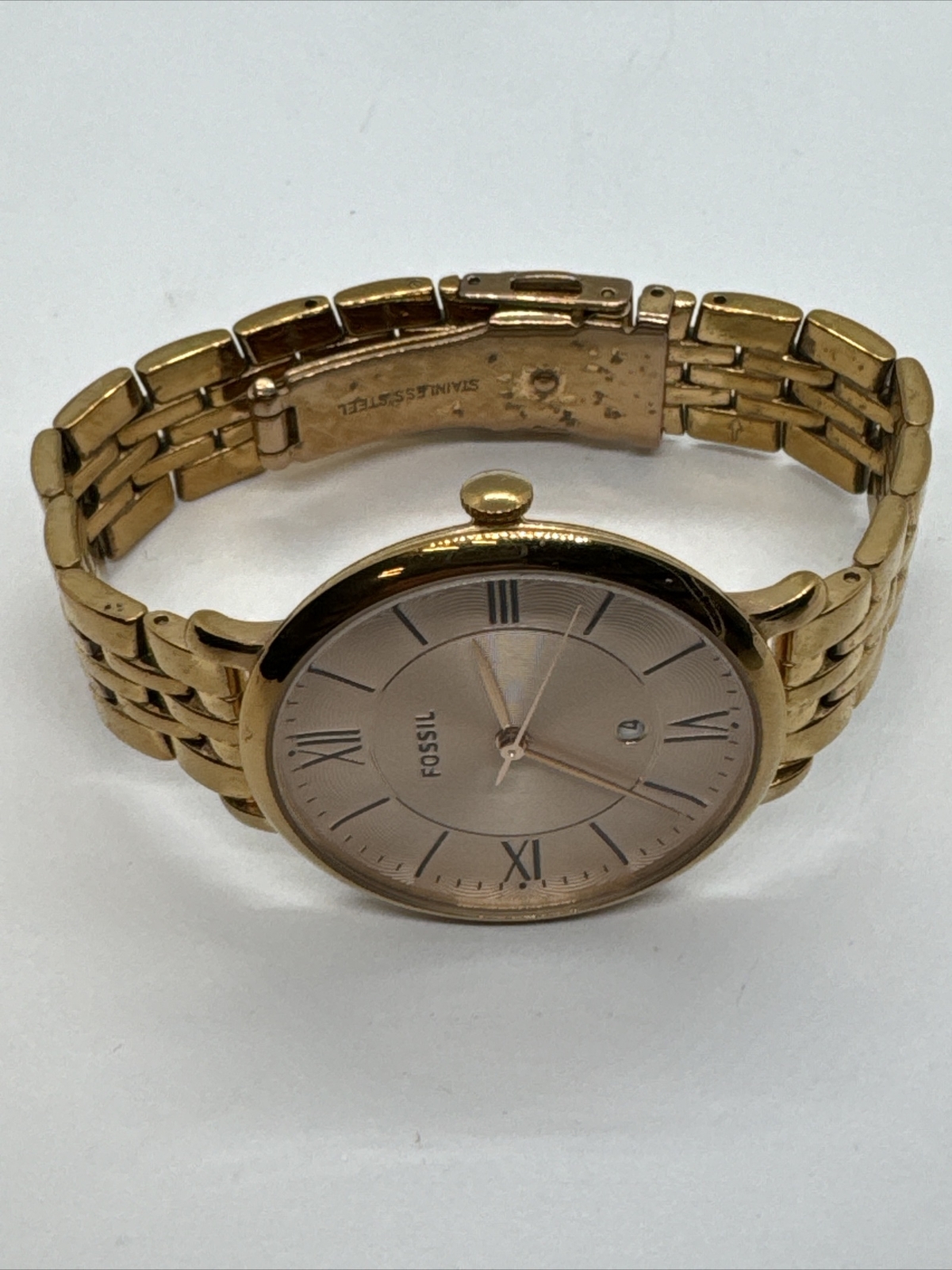 Fossil ES3435 Womens Jacqueline Rose Gold Watch 36mm for sale online | eBay