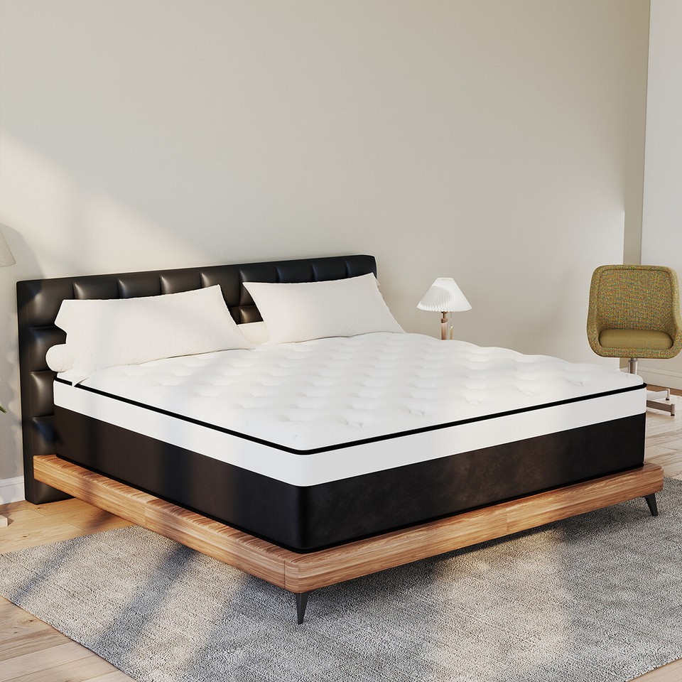 12"/14" Mattress Twin Full Queen King Size Gel Memory Foam Spring Bed ...