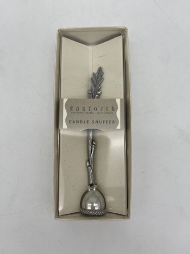 New Danforth Pewter Candle Snuffer Acorn Twig Hinged Bell Handcrafted ...