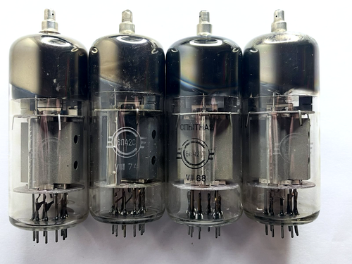 4PCS 6P42S / EL509 / 6KG6 BIG BALLON TETRODE SVETLANA TUBES! USED! OTK ...