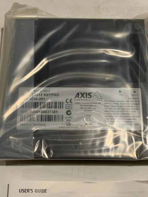 Axis Communications T8312 Video Surveillance 5020-201 Wired Keyboard ...