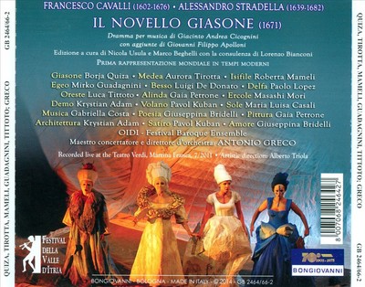 FRANCESCO CAVALLI, ALESSANDRO STRADELLA: IL NOVELLO GIASONE NEW CD ...