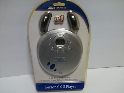 Living Solutions Personal CD Music Player 20 Track ATC 2630 Silver ...