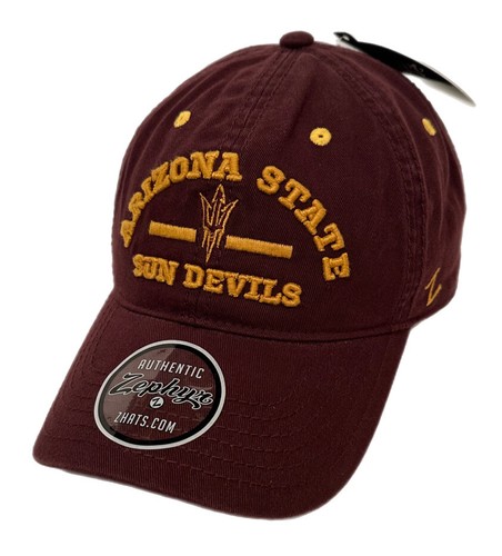 Zephyr NCAA Arizona State Sun Devils “Patron” Curved Bill Washed ADJ ...