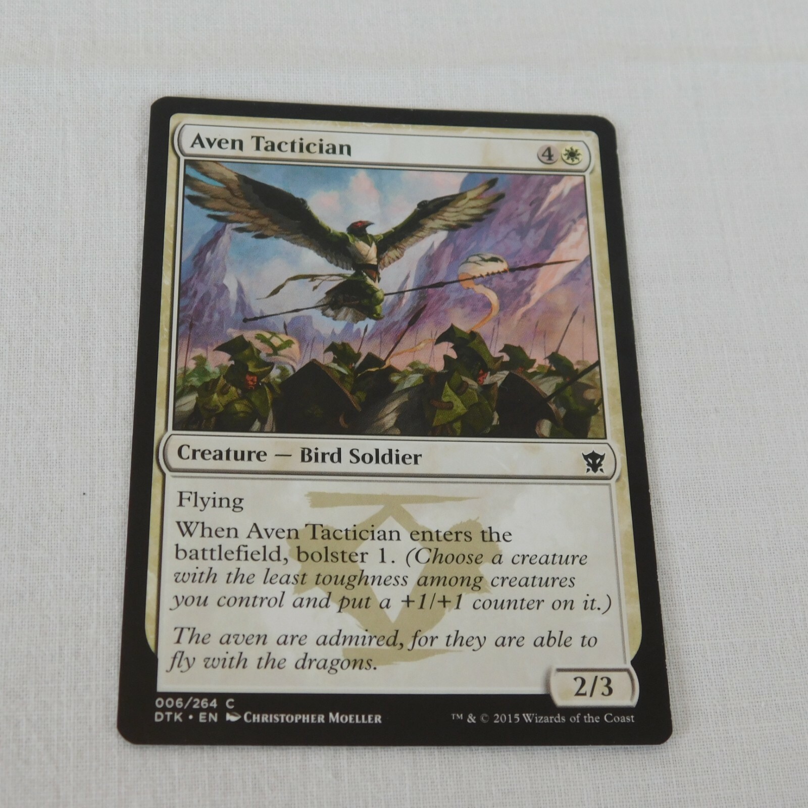Aven Tactician MTG 2015 White Creature Bird Soldier 006/264 Dragons of ...