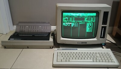 Vintage 1980s Amstrad PCW 8512 Computer, Printer, Manual & Software ...