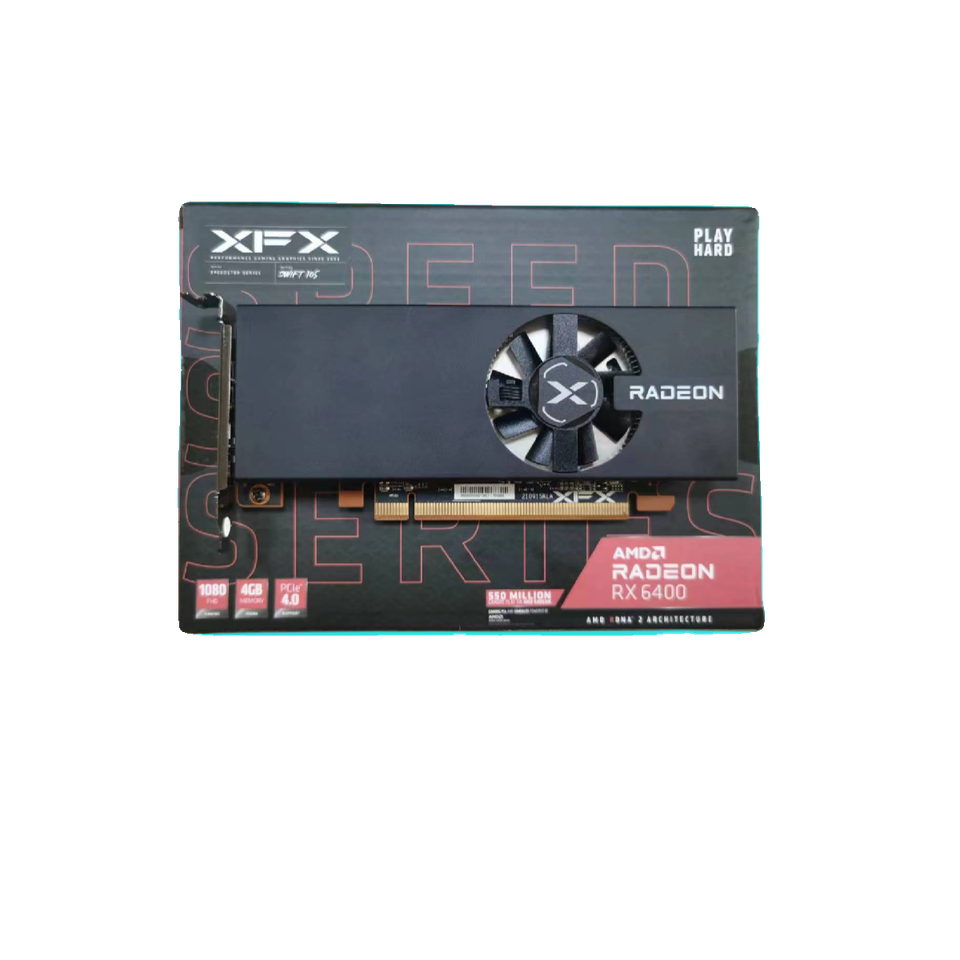 Low-Profile XFX SPEEDSTER SWFT105 RADEON RX 6400 Gaming GDDR6 4GB ...