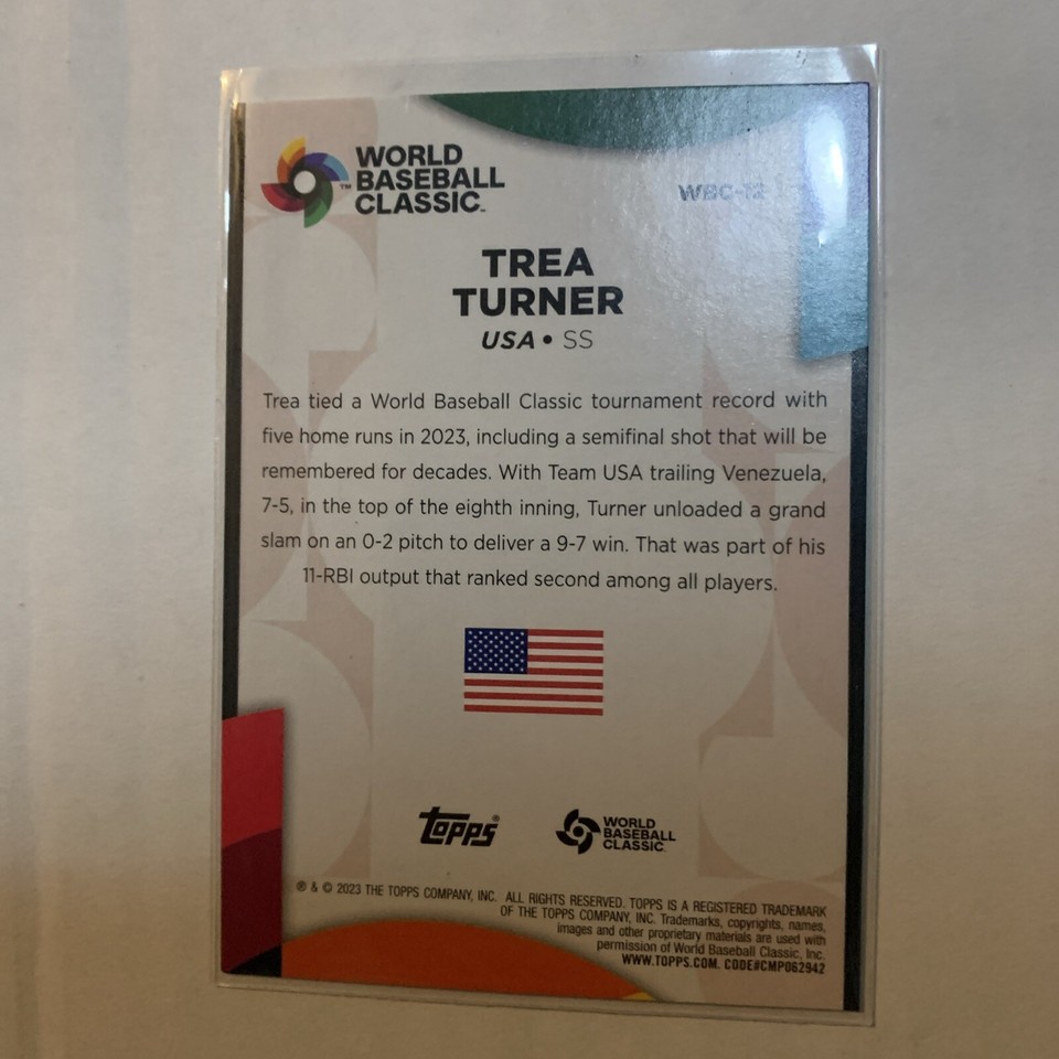 2023 Topps Series 2 - 2023 World Baseball Classic Stars #WBC-12 Trea Turner | eBay