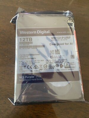 WD WD121PURP 12TB 3.5" SATA 256MB Purple Pro Surveillance Hard Drive ...