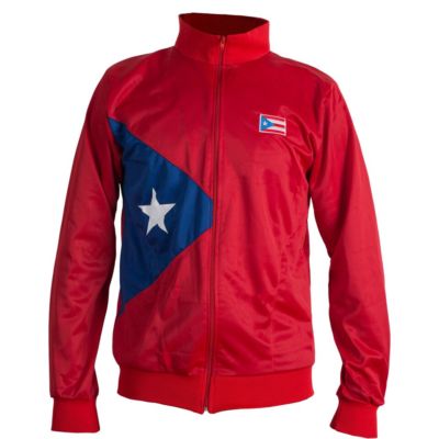 Red Puerto Rico National Flag Caribbean Jacket Tracksuit Jumper Man Top ...