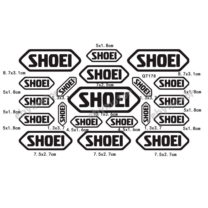 Motorcycle Helmet Emblem Decal for Shoei Bike Fuel Tank PVC Racing ...