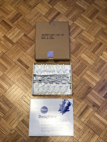 1999 Pillsbury Doughboy Blow Mold Poppin Fresh String Party Lights Set ...