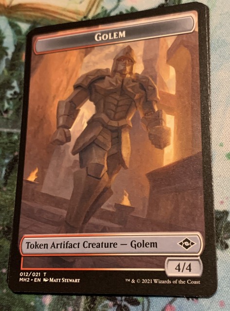 MTG Golem Token Modern Horizons 2 12/21 Regular Token for sale online ...